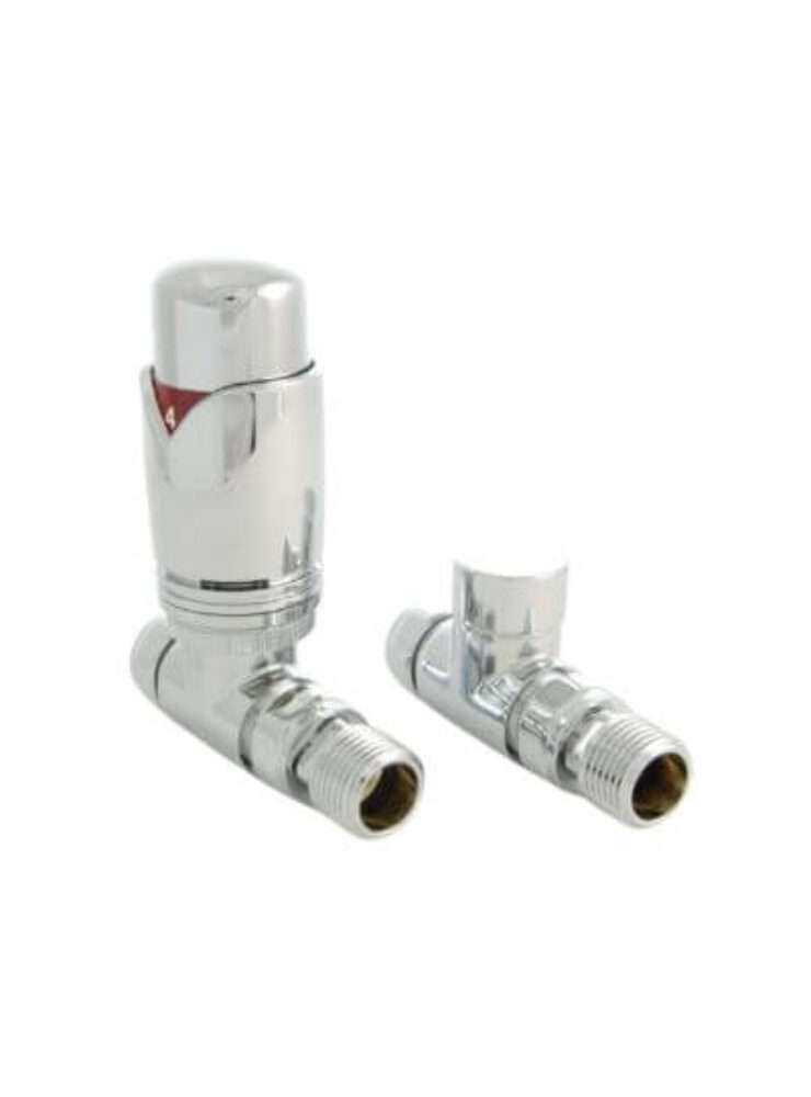 Essential TRV Straight Valve Set - The Radiator Centre