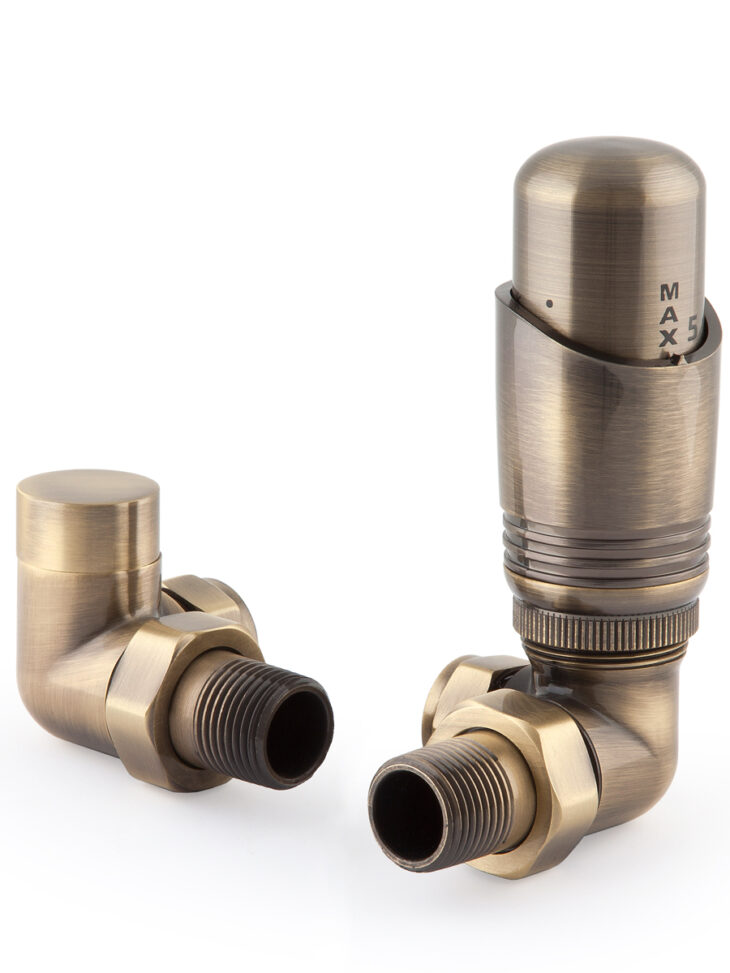 Essential TRV Angle Valve Set - The Radiator Centre